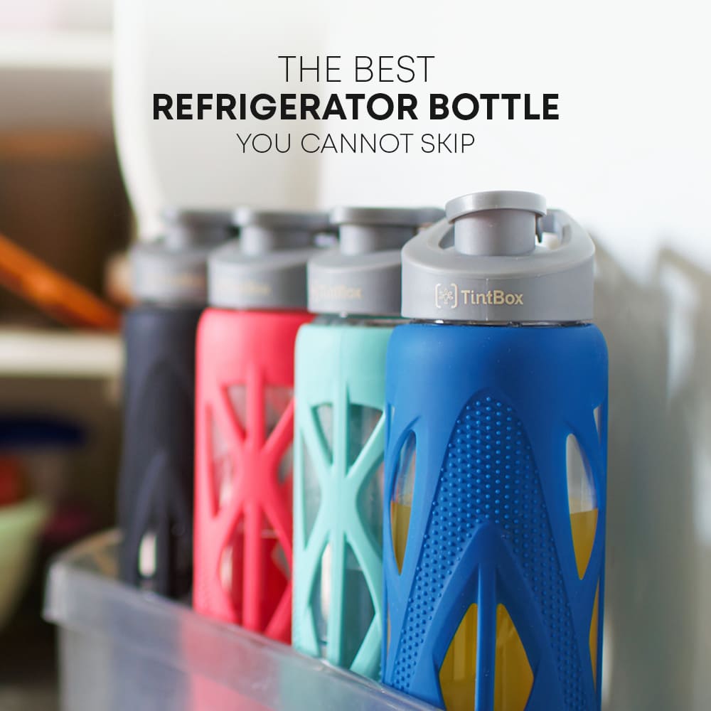 Stylish Borosilicate Glass Bottle with Protective Silicon Sleeve, 750 ...