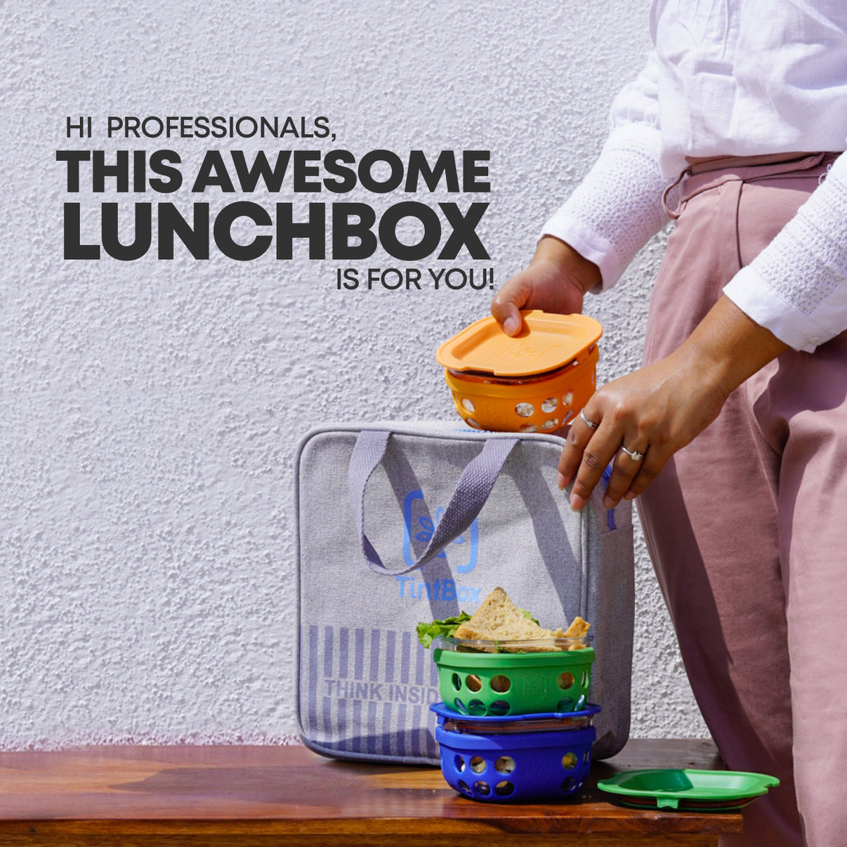 Borosilicate Glass Lunch Box Set of 2 with Canvas Carry Bag – TintBox