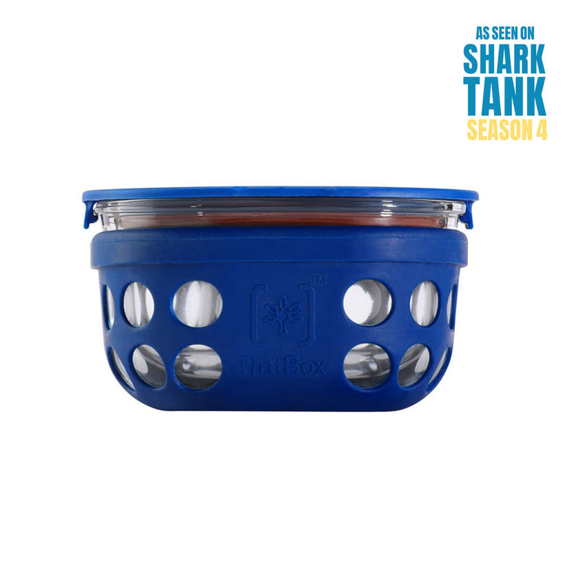 Tintbox Borosilicate Glass Lunch Box with Silicon Sleeve | Leak Proof ...